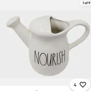 Rae Dunn | Accents | Rae Dunn Nourish Watering Can Cottagecore Ceramic ...